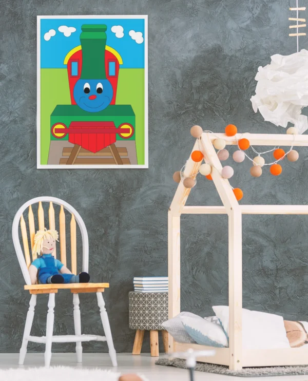 Choo Choo Train Kids Wall Art For Kids Bedroom And Kids Nursery